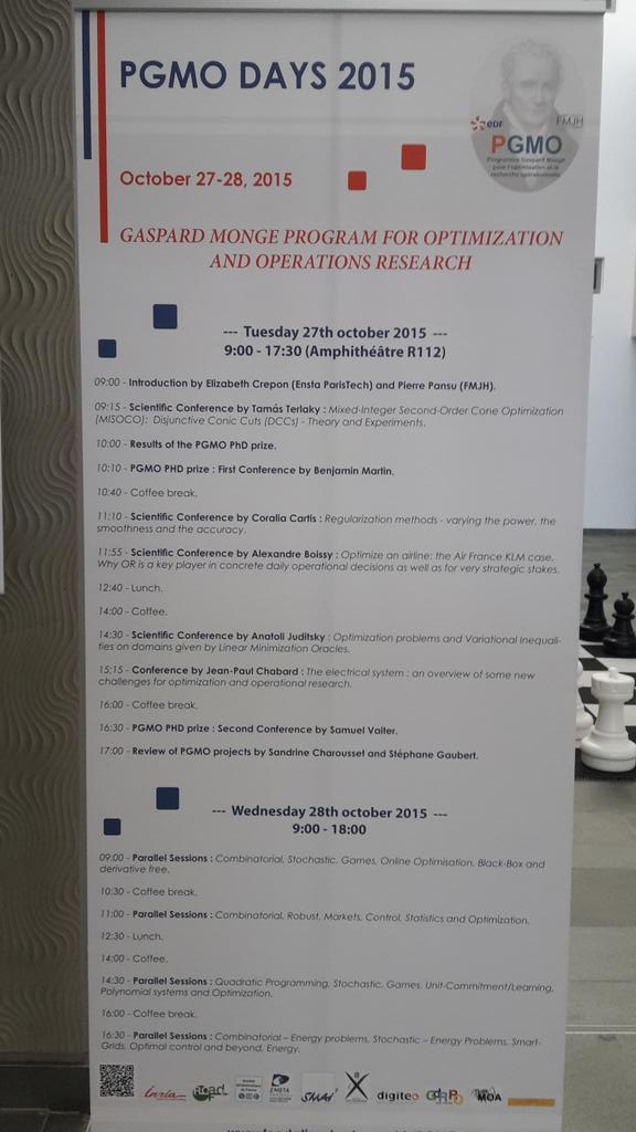 ENSTA Paris on Twitter: "We host the PGMO days today and tomorrow. #mathematics #PGMOdays Cc ...