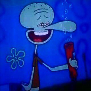 Squidward Smoking Weed