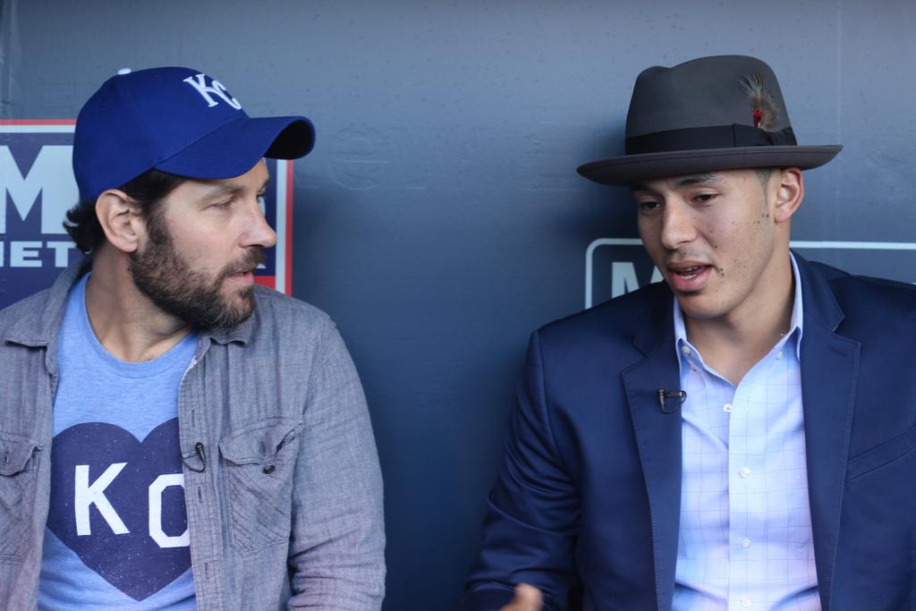 Paul Rudd and TeamCJCorrea chat about movies and baseball in the dugout ...