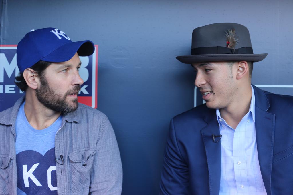 Paul Rudd and TeamCJCorrea chat about movies and baseball in the dugout ...