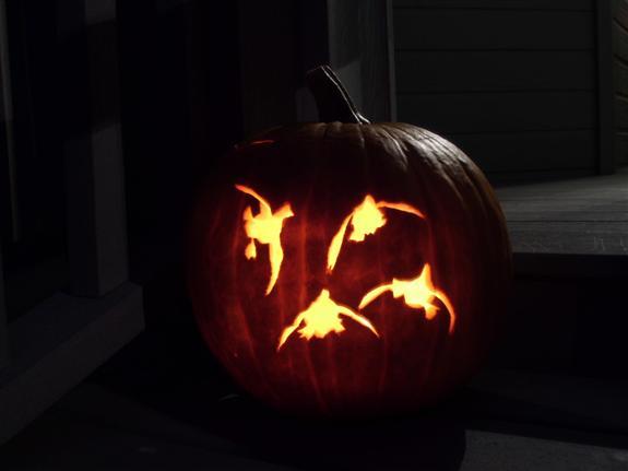 Duck Hunting Pumpkin Stencil