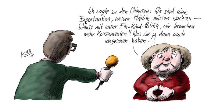 Karikatur Zur Ein Kind Politik Karikaturanalyse 1945: BRD DDR,