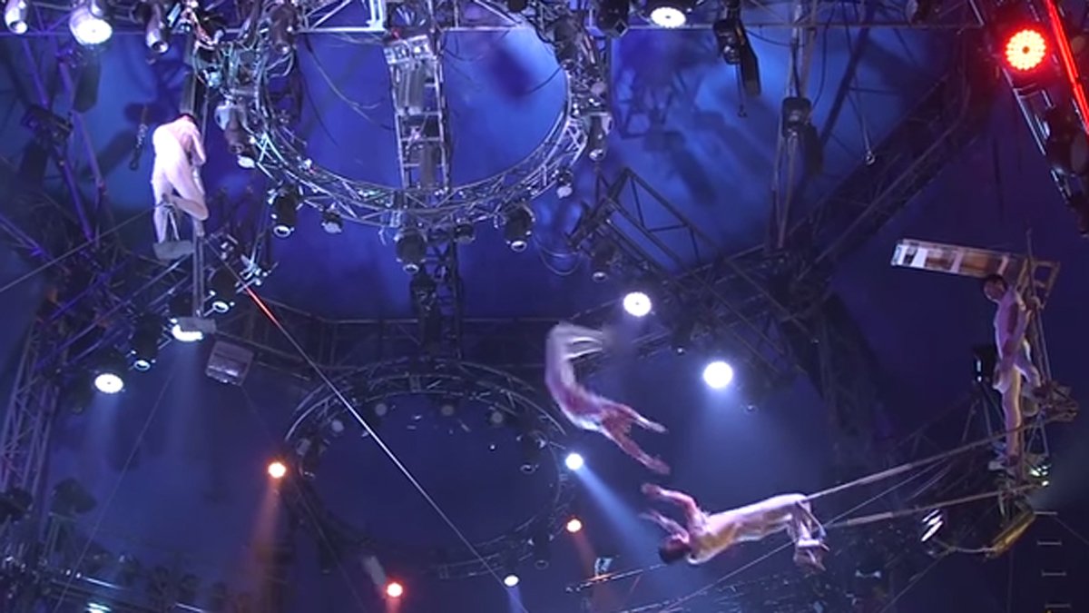 Trapeze artist plummets 30 feet into circus audience after high-flying ...