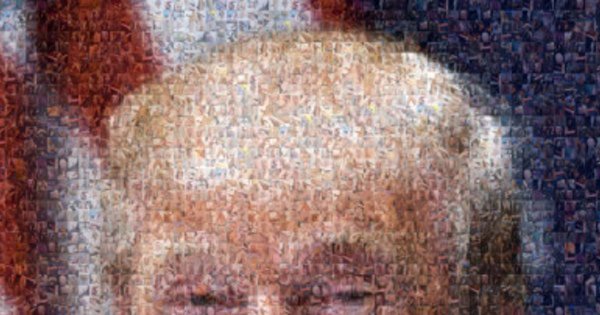 There's something very *special* about this Donald Trump mosaic ...