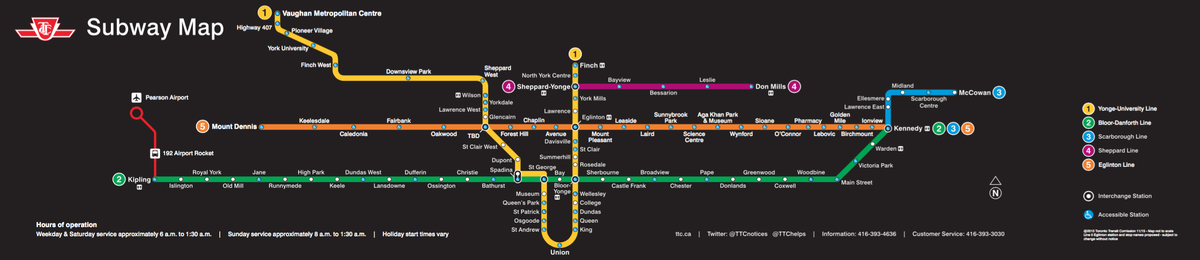 The TTC's rapid transit map in 2021 : r/toronto