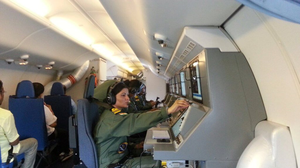 First photo from inside an Indian Navy P-8I maritime patrol aircraft ...