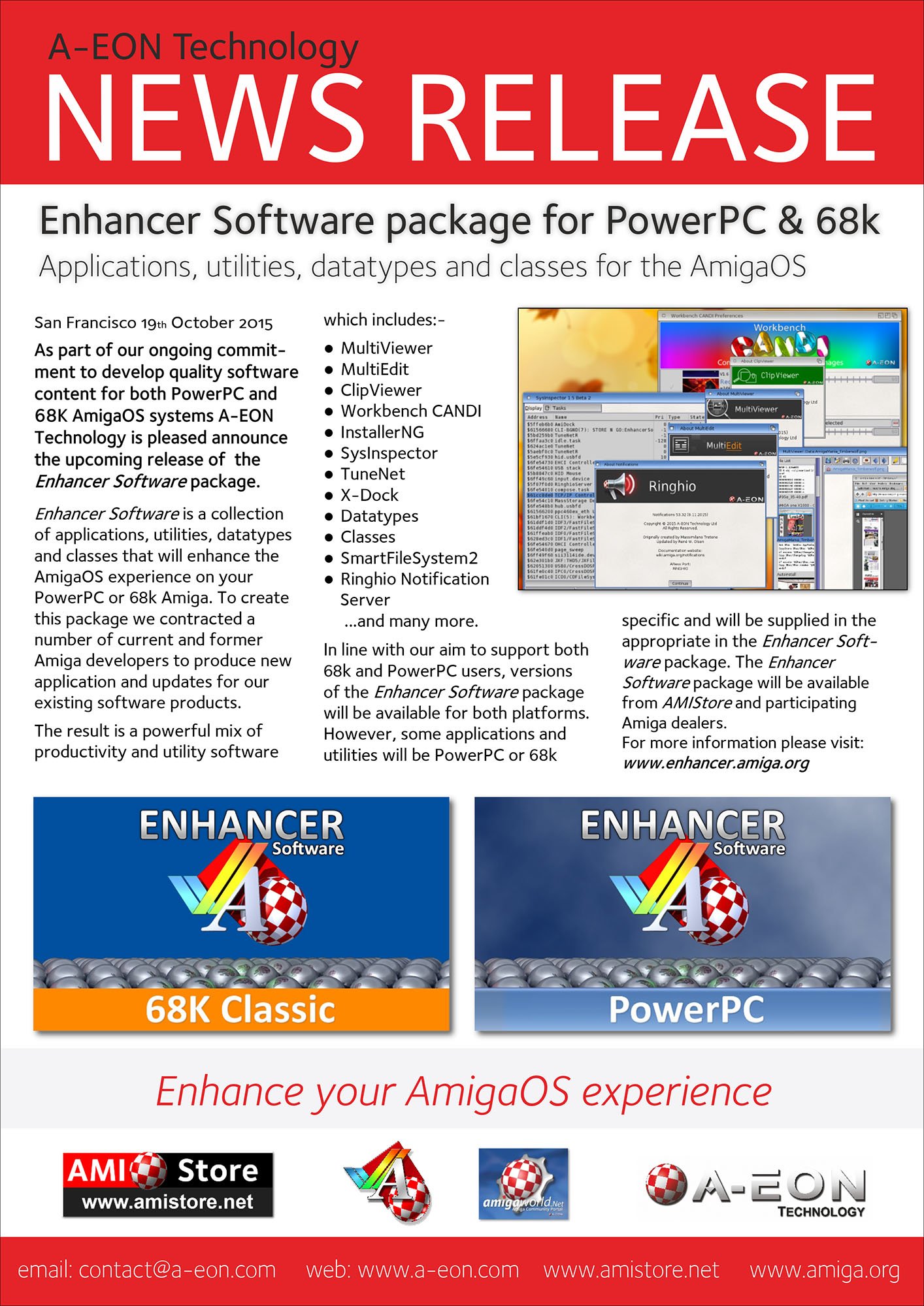 A-EON Technology Ltd on Twitter: "Enhancer Software package for the AmigaOS - coming soon https ...