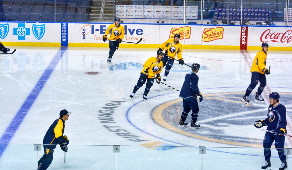 The #Sabres are back on the ice for practice this morning. Game vs ...
