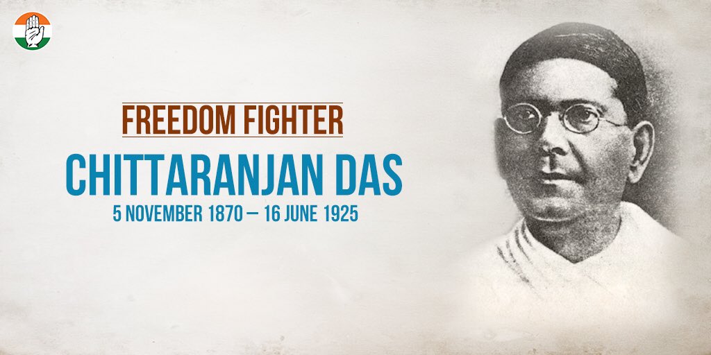 We pay homage to freedom fighter deshbandhu chittaranjan das on his birth anniversary today ...