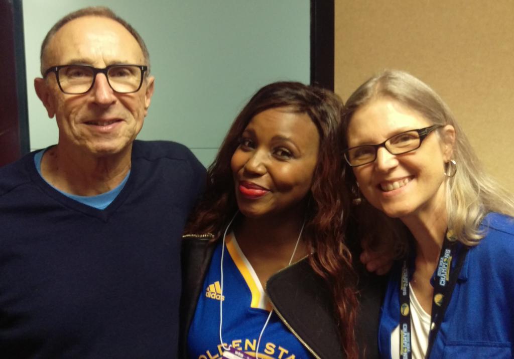 In the family room with my Warriors family. Assistant coach- Ron Adams ...