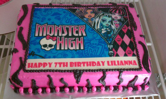 Monster High Sheet Cakes Edible "Monster High" Cake Sheet Perfect