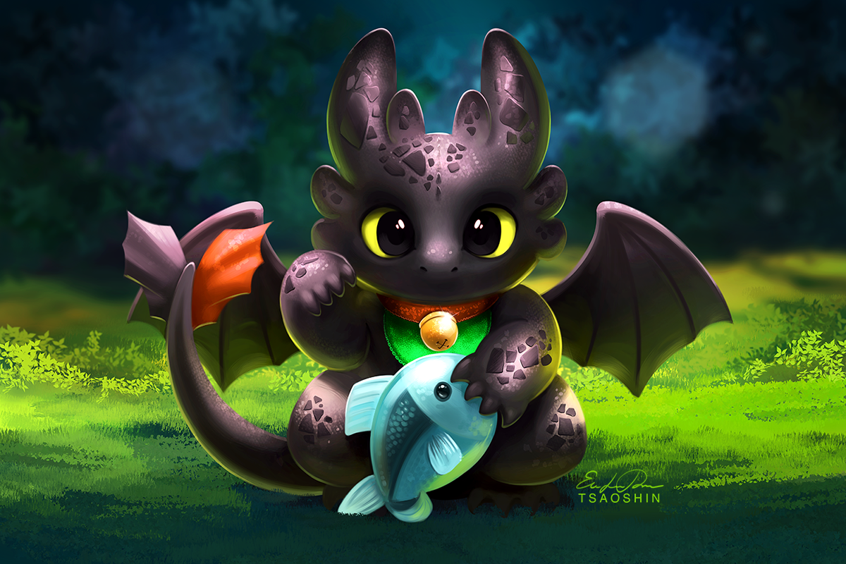 Cute Baby Toothless Dragon