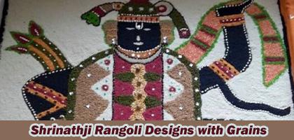 Rangoli Designs With Pulses And Grains
