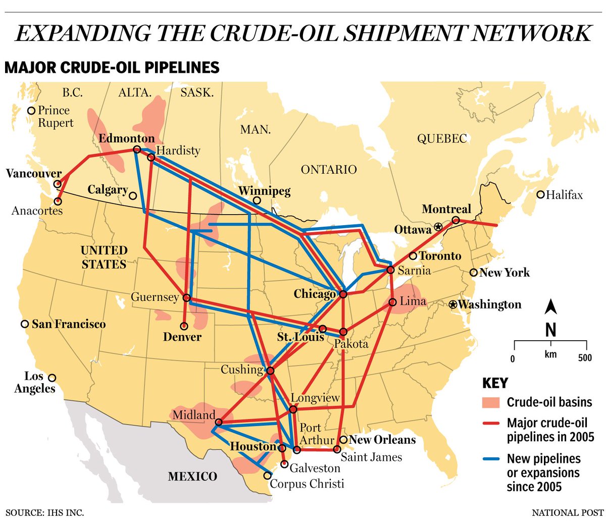 Oil Pipelines In Usa Map - United States Map