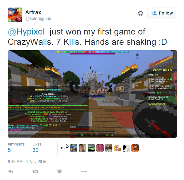 Hypixel Server on Twitter: "Crazy Walls is now LIVE and available for everyone to play! RT to ...