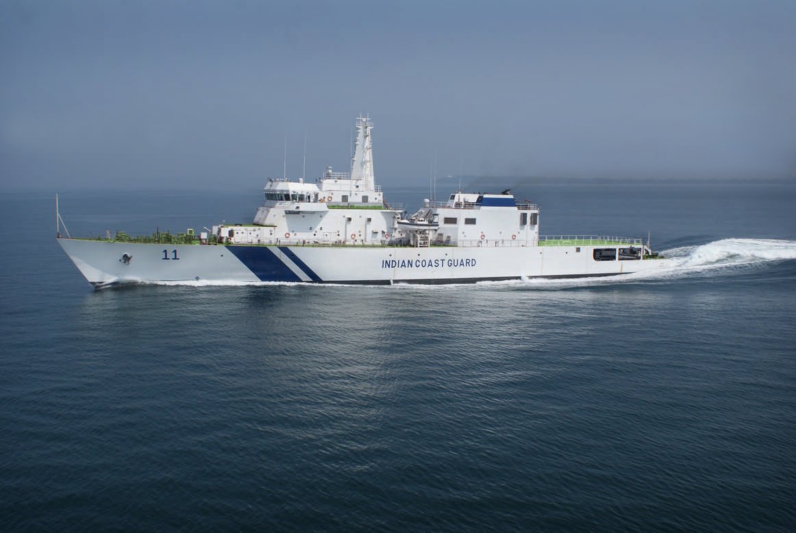 ICG Ship 'Samarth', the first in the series of six 105 m OPVs ...