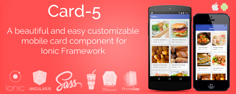 IonicThemes on Twitter: "New! Card5: https://t.co/9ToK8wXjHP Try it with @Ionicframework # ...