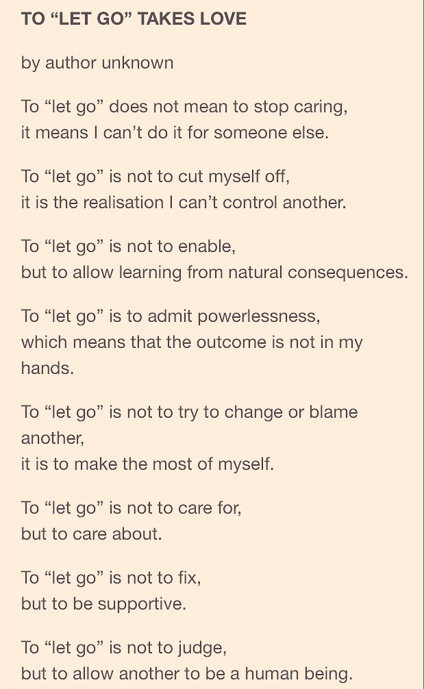 Letting Go Of Love Poems