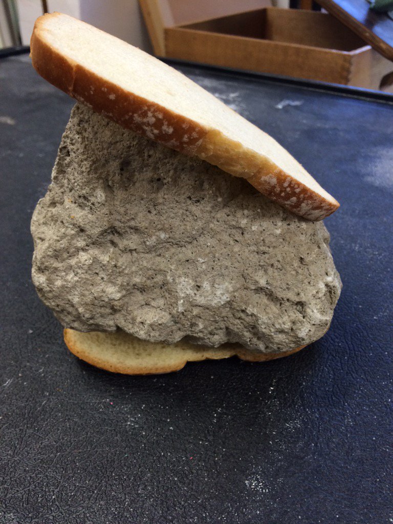 This rock looks like a grilled cheese sandwich : mildlyinteresting