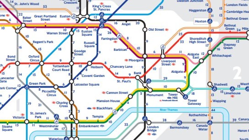 TFL releases first official walking distance tube map - get some ...