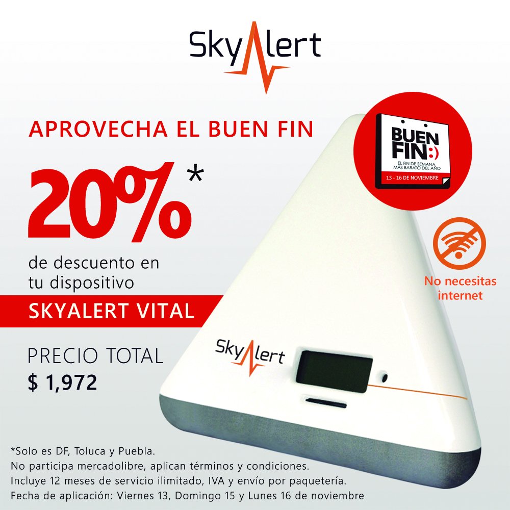 SkyAlert on Twitter: "#SkyAlertVital: ideal para oficinas y hogar. No necesitas internet. Pídelo ...