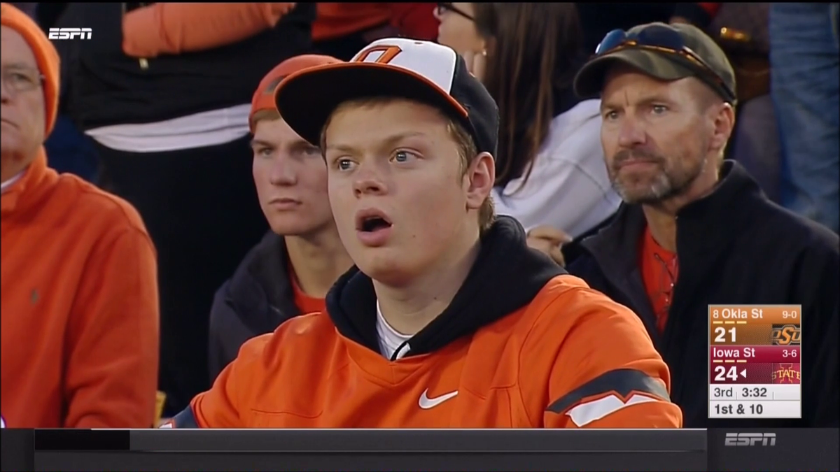 Oklahoma State Fan Provides One of the Greatest Reaction GIFs Ever ...