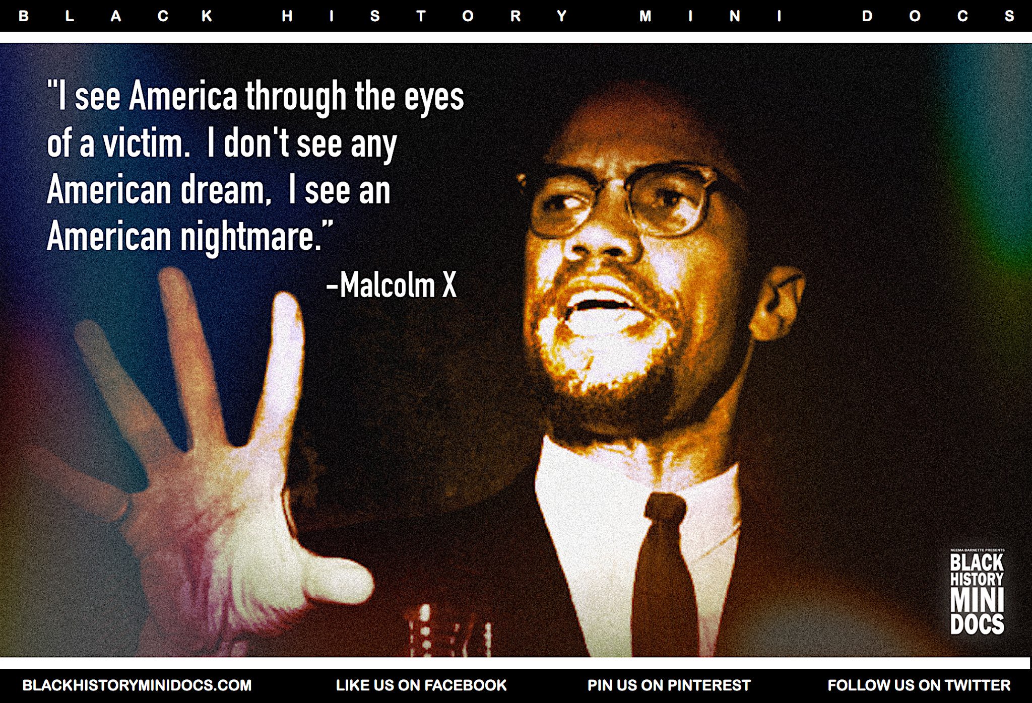 Prints Digital Prints Art & Collectibles Malcolm X American Nightmare ...