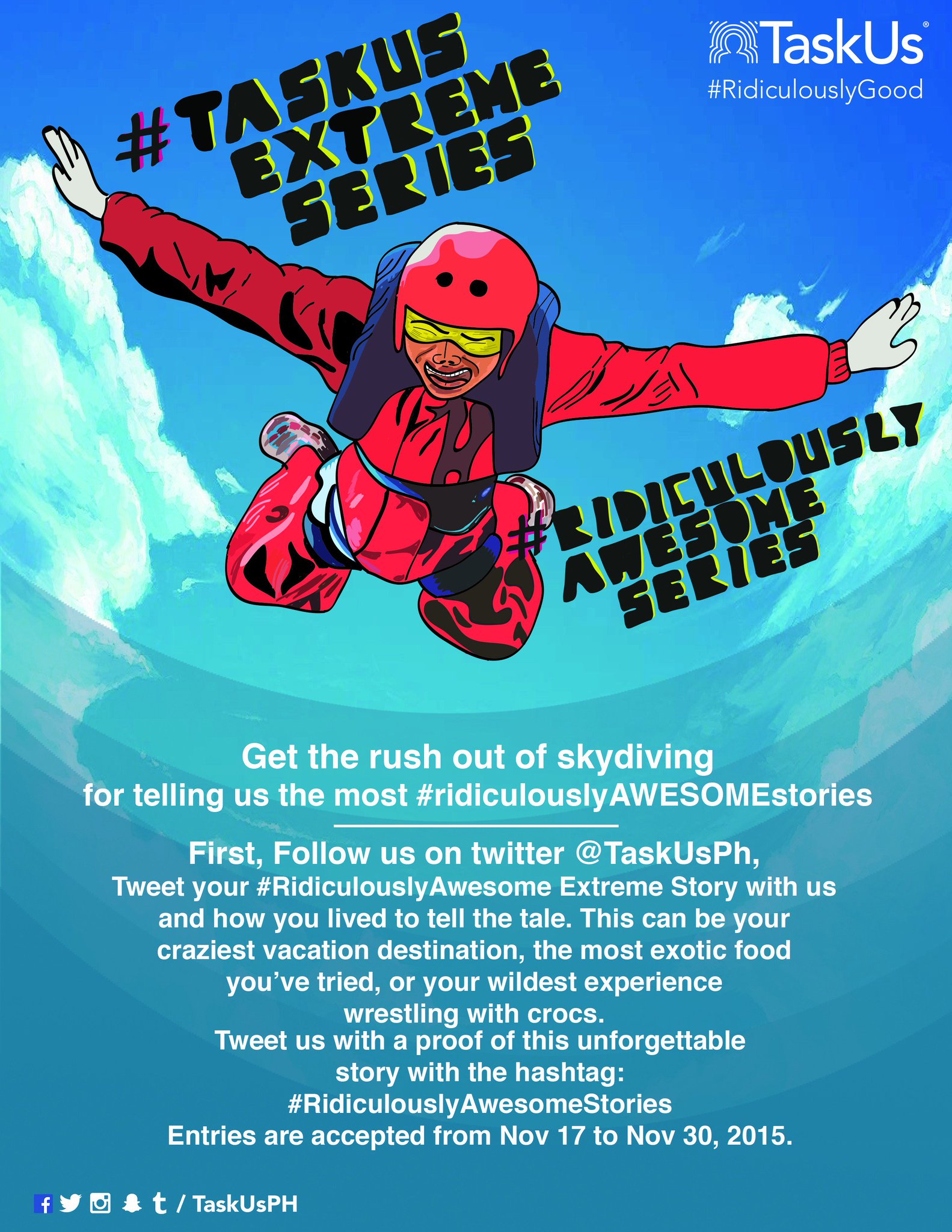 TaskUs PH on Twitter: "Wanna go #Skydiving? @TaskUsPH got you covered! Join us for our # ...