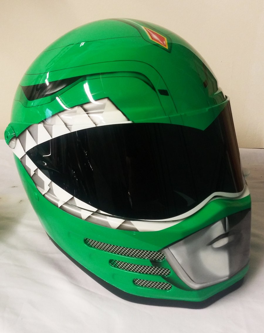 Green Power Ranger Motorcycle Helmet