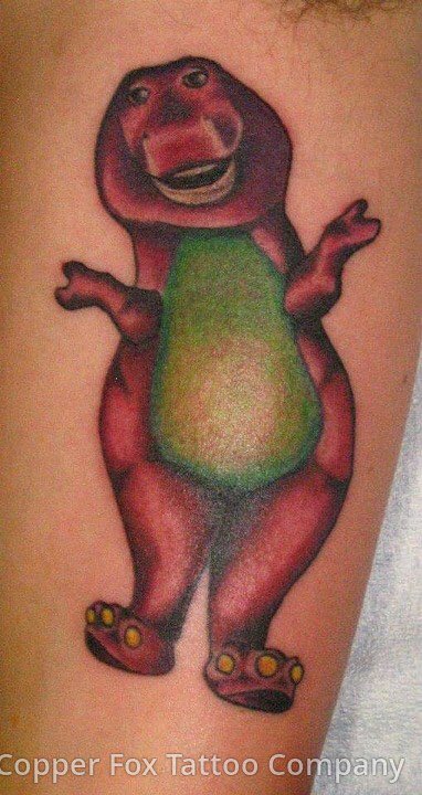 Barney Dinosaur Tattoos All Star Barney | DeadEndia Wiki | Fandom