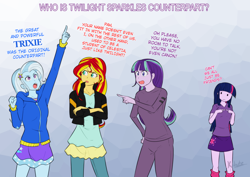 Mlp Sunset Shimmer And Trixie