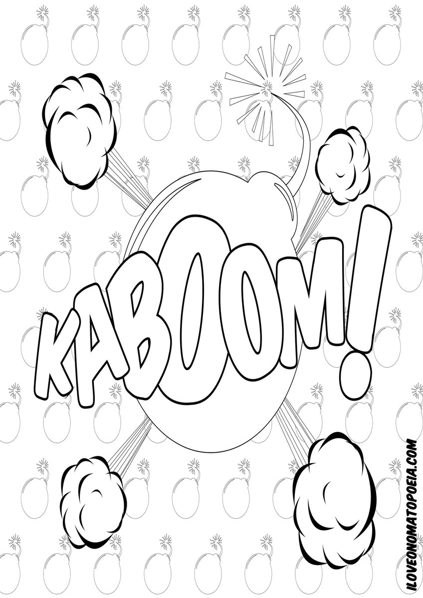 Onomatopoeia Coloring Sheets
