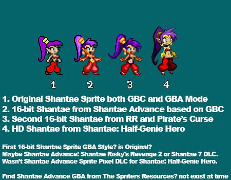 Shantae Sprites Dancing