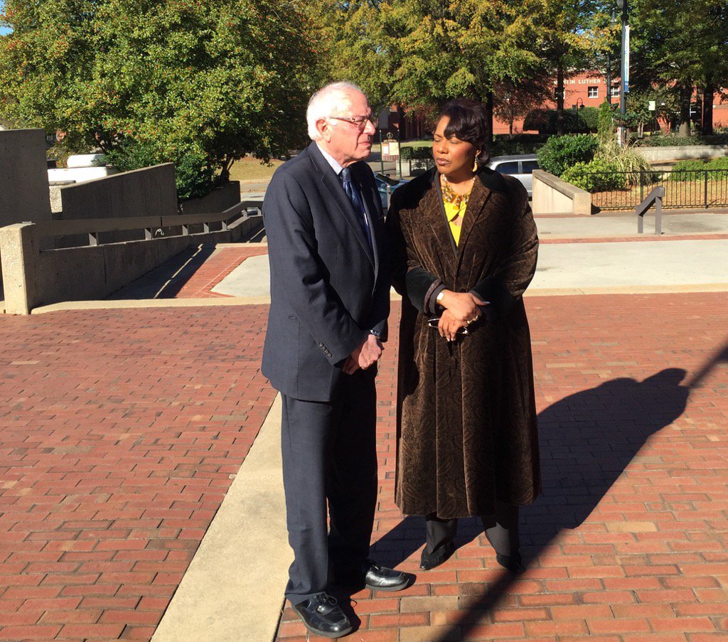 From Twitter: Bernie Sanders meets in Atlanta with Bernice King ...