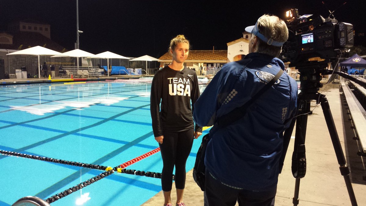 La Jolla native Gabby Stone talking with nbcsandiego before the start ...