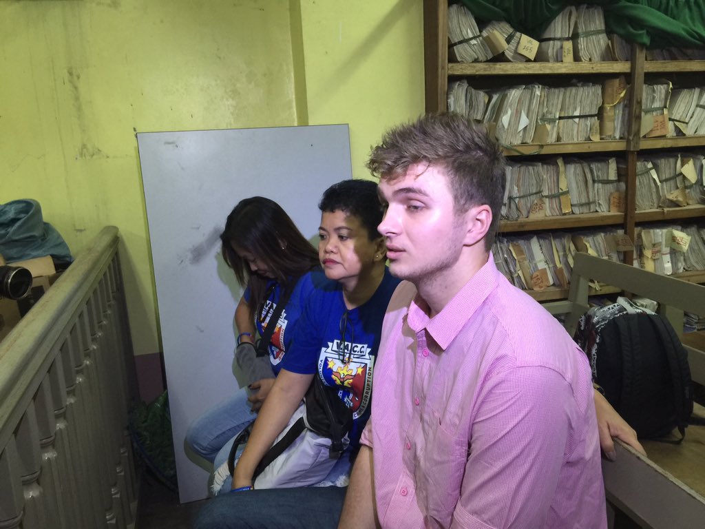 NOW: Lane Michael White arrives at the Pasay RTC for the hearing on the ...