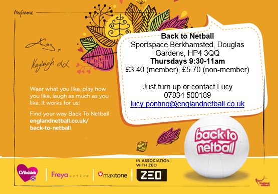 Regular event – Netball, Berkhamstead | What's On Where