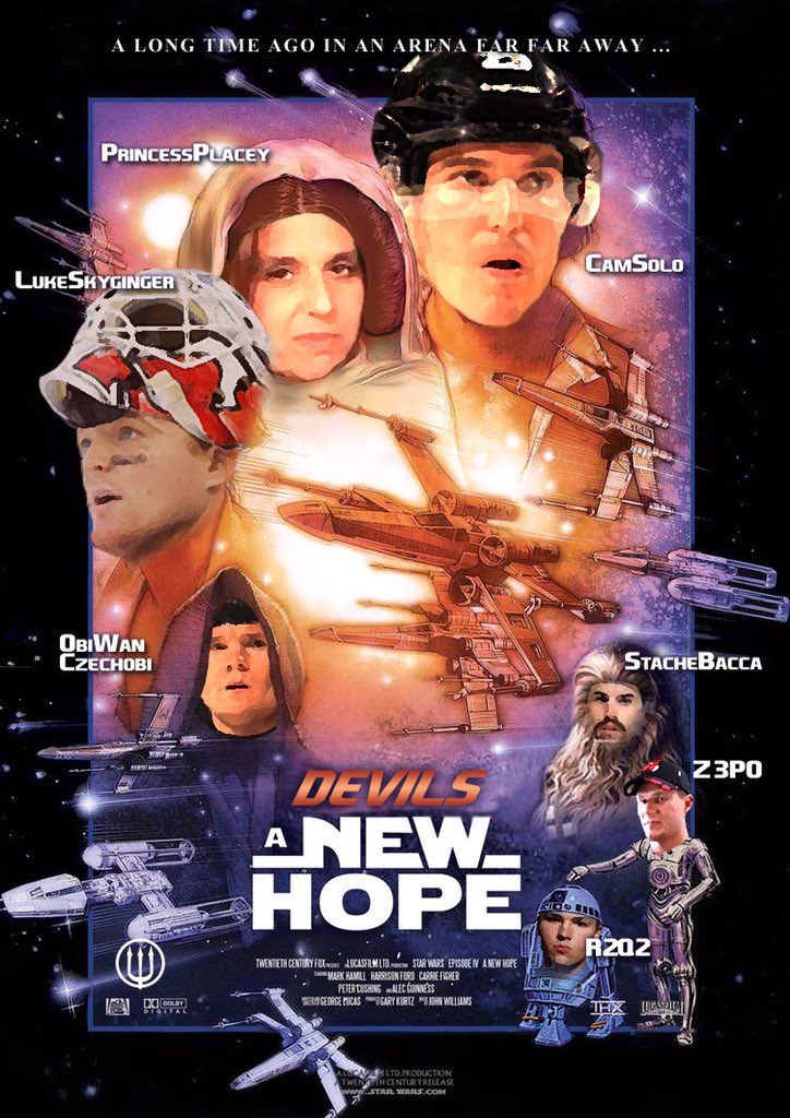 The Devil's poster for this friday's "Star Wars night" : r/hockey