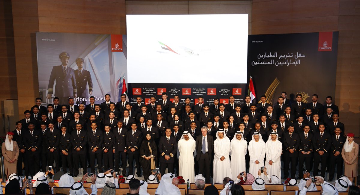 Ahmed bin Saeed attends the graduation of 80 Emiratis from the Emirates ...