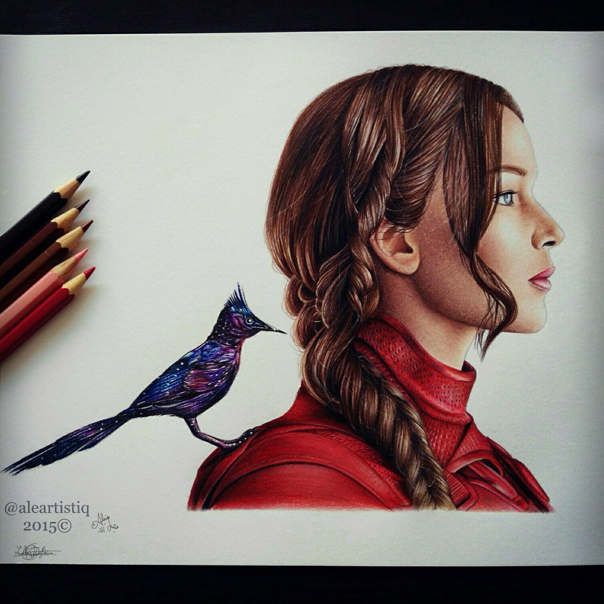 Katniss Everdeen Drawing With Color
