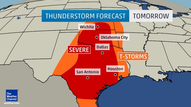 Severe weather threat returns to the Plains tomorrow, shifts to Mid ...