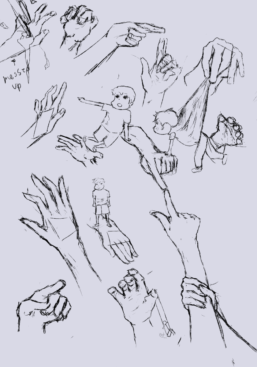 「i did a really messy hand study :D #sketch #hands 」Klegsの漫画