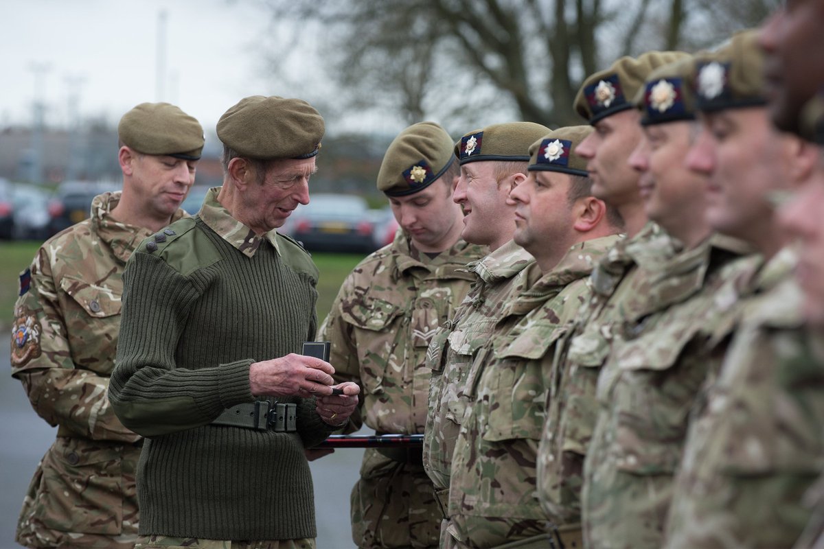 Duke: HRH The Duke of Kent visits 1st Battalion Scots Guards in ...
