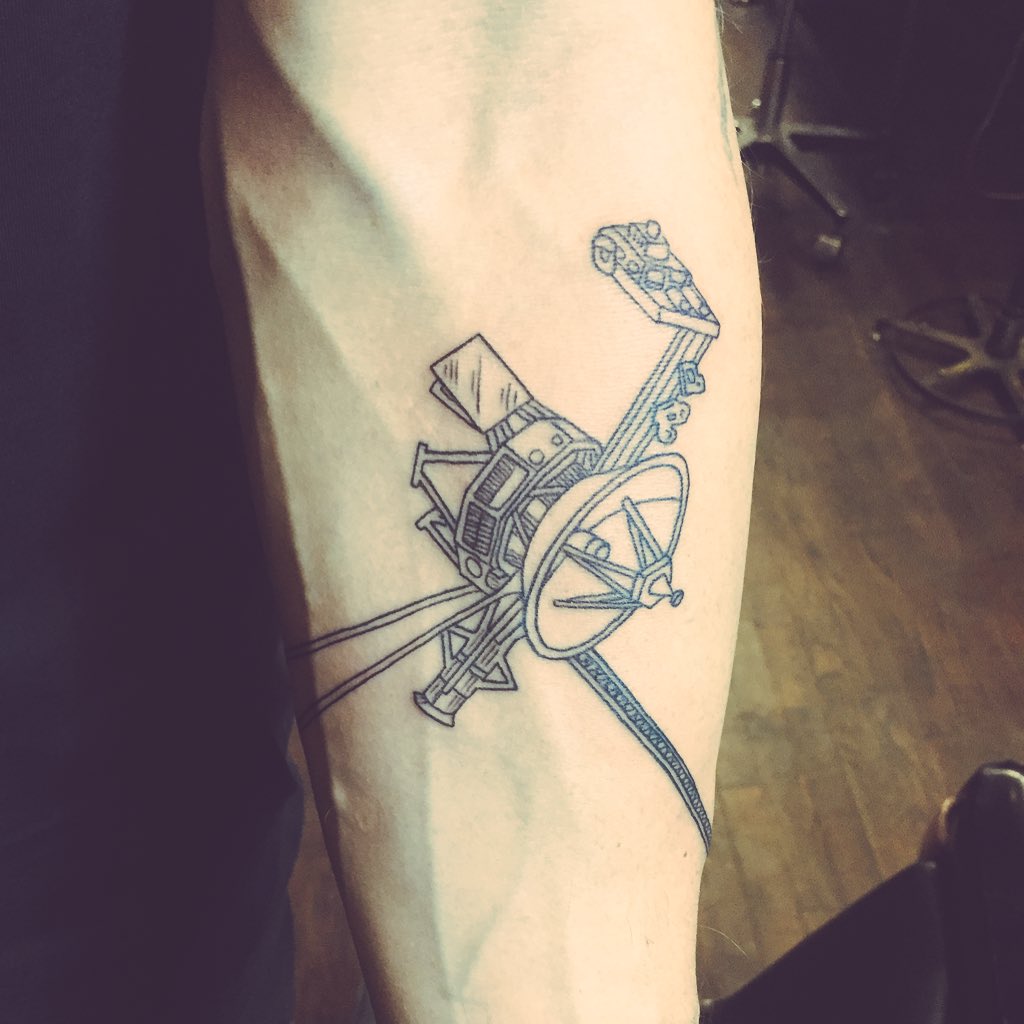 Space Satellite Tattoo