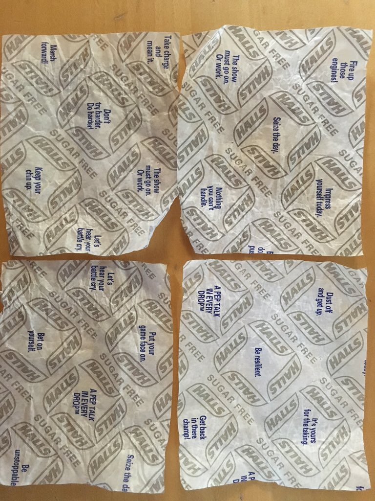 Halls Cough Drops Wrappers