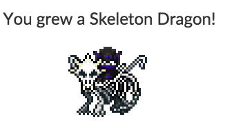 Skeletal Dragon Pixel Art