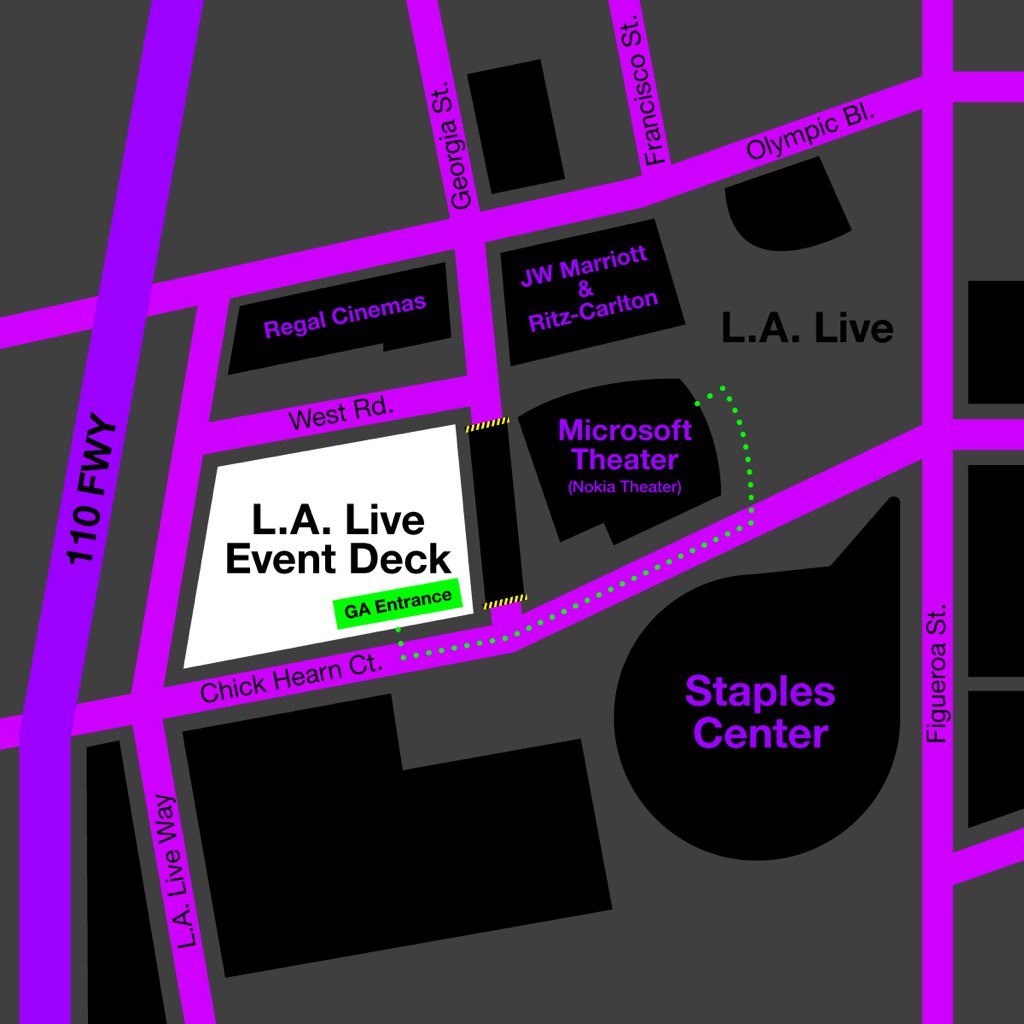 Nokia Theater Map