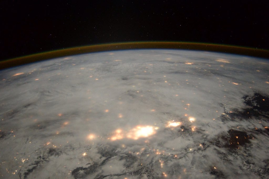 ISS picture from Kjell Lindgren: The Colorado front range at night ...