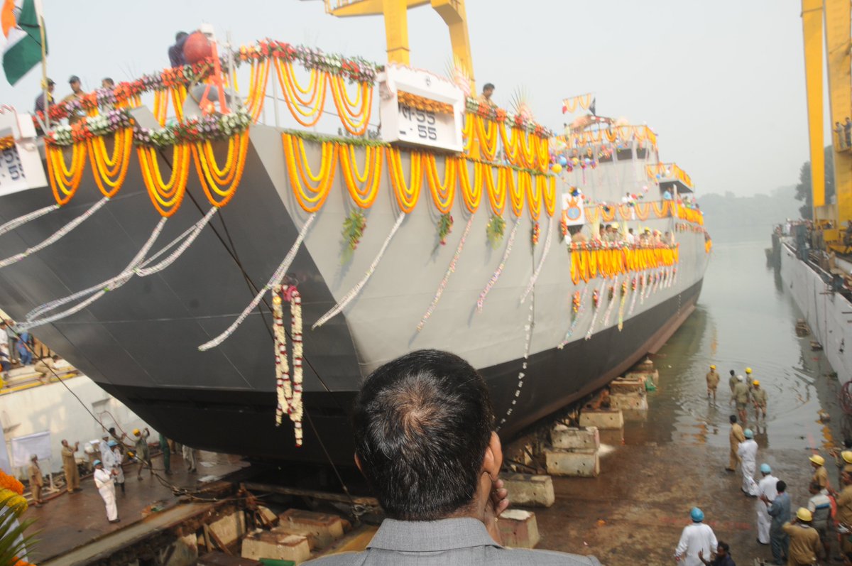 5th ship of LCU MK IV Project launched today at Garden Reach ...