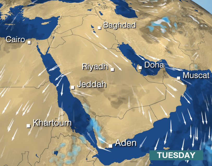 Shamal wind easing today in Gulf, as is snow in N Iran but it's still ...